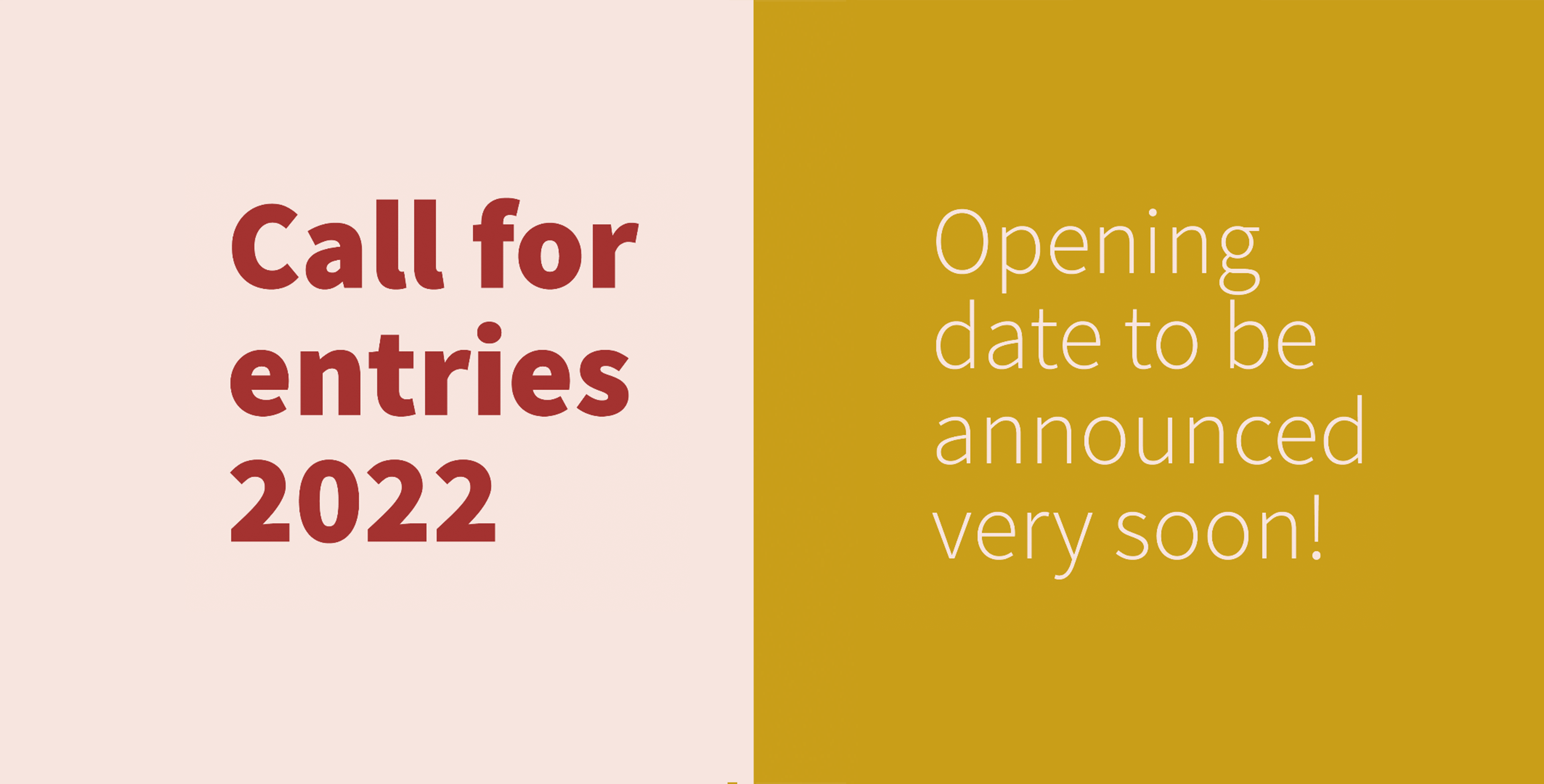 New call for entries